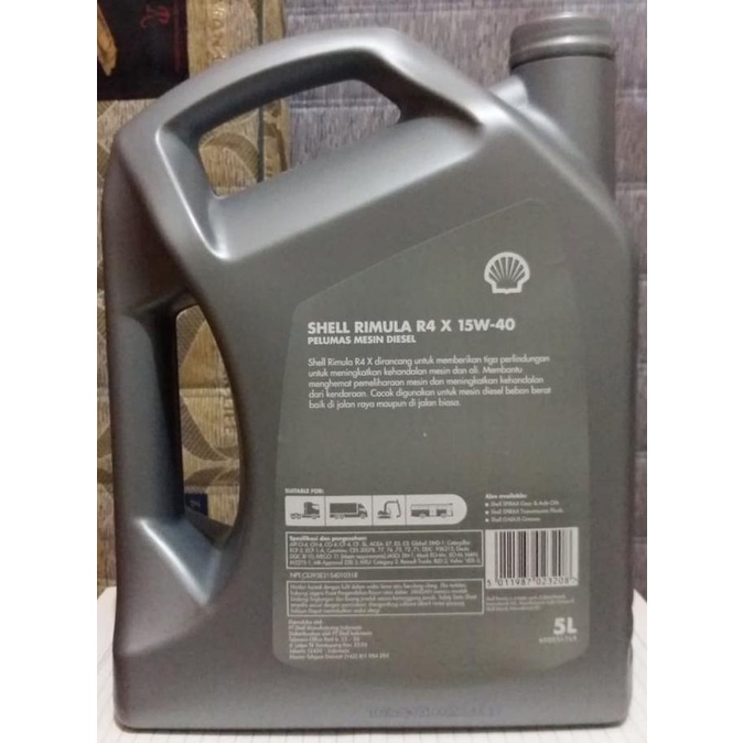 Jual Gratis Ongkir SHELL Rimula R4X 15w-40 Oli pelumas mesin mobil ...