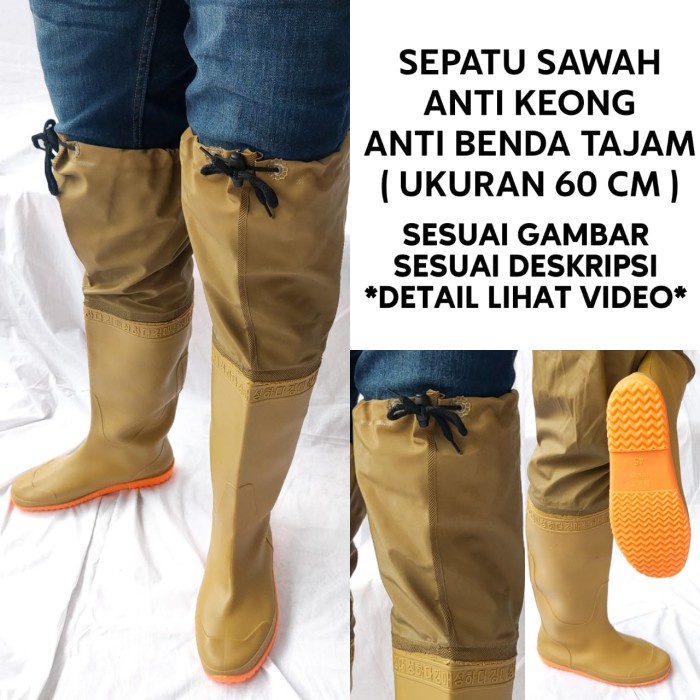 Jual Sepatu Boot Sawah Karet Anti Keong Panjang 60Cm Berkualitas ...
