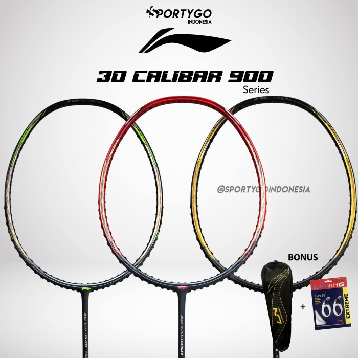 Jual Raket Lining 3D Calibar 900B 900C 900I 900 Original | Shopee Indonesia