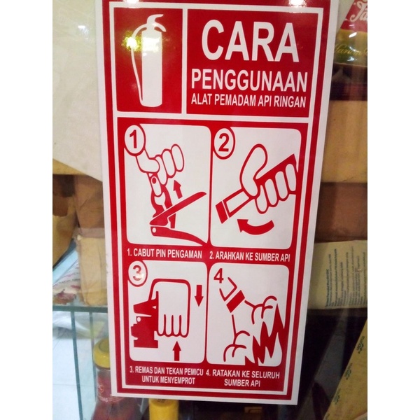 Jual STICKER TATA CARA PENGGUNAAN APAR | Shopee Indonesia