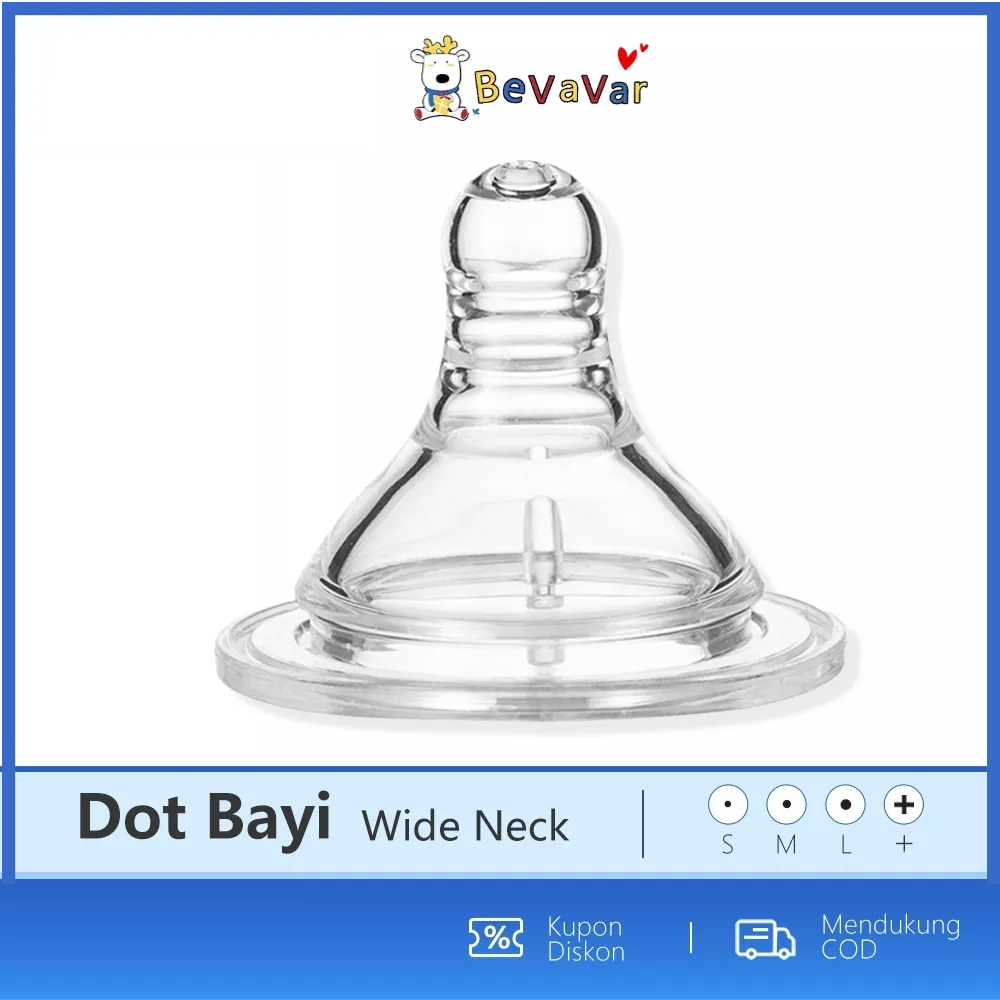 Jual BEVAVAR Dot Bayi Wide Neck / Empeng Bayi / Nipple Bayi Bahan ...
