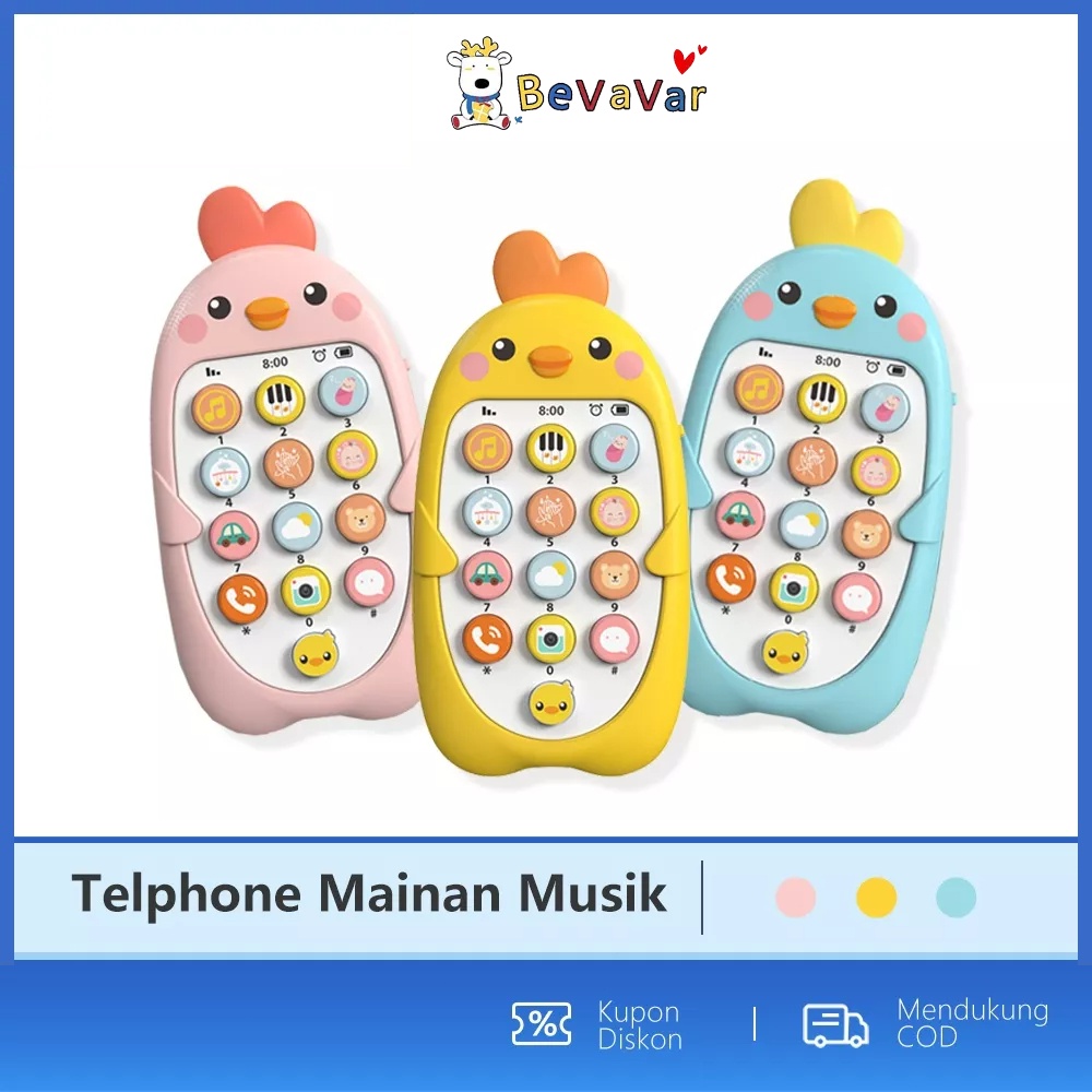 Jual BEVAVAR Mainan Edukasi Ponsel Bayi Mainan Musik Bayi Telepon ...