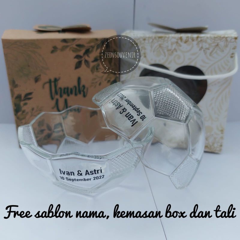 Jual SOUVENIR MANGKOK BOLA KEMASAN BOX FREE SABLON NAMA - SOUVENIR ...
