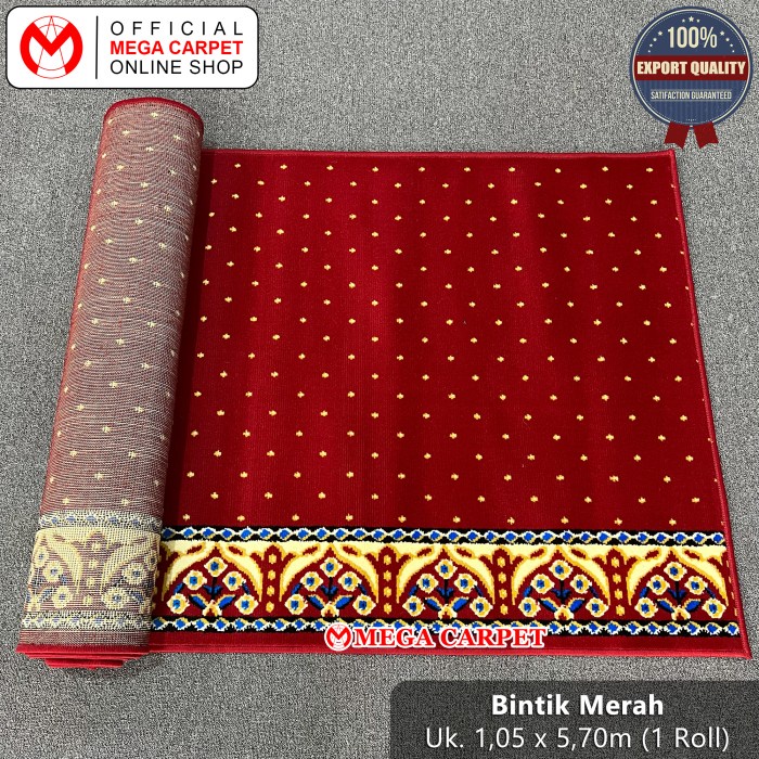 Jual Sajadah Roll / Karpet Masjid / Karpet Mushola [Bintik Merah ...