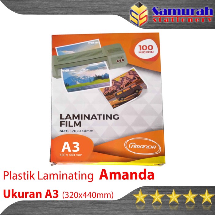 Jual Plastik Laminating Film A3 Amanda 100 Micron - 100 lembar 320 x ...