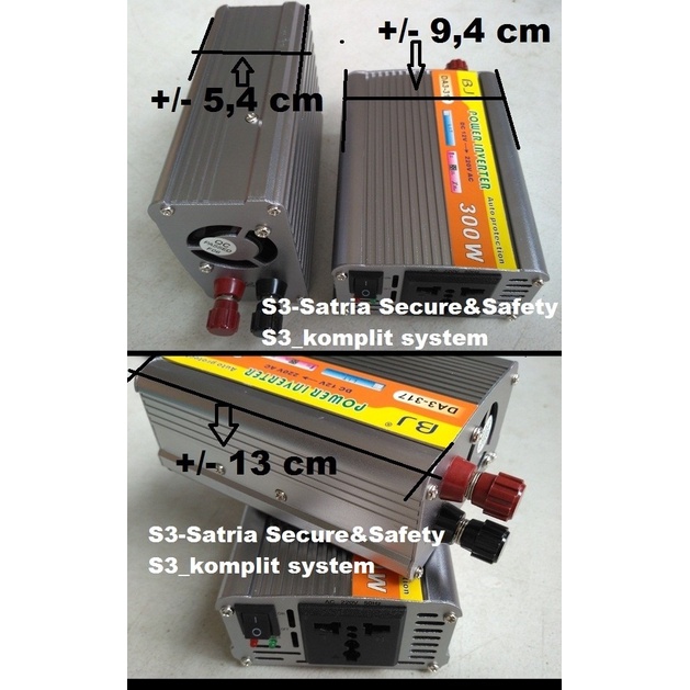 Jual Power Inverter 300 W Dari Aki Dc 12V Ke Ac 220V / Inverter 300W ...