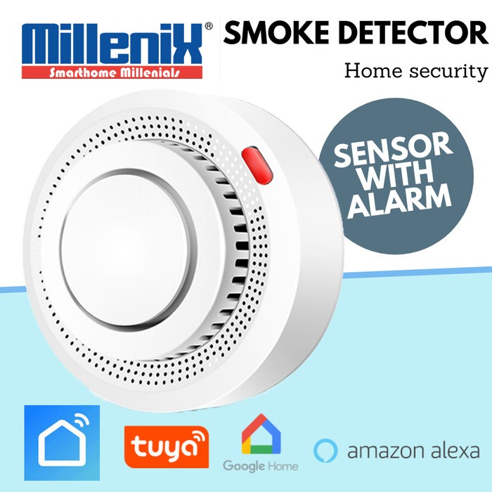 Jual Smart Smoke Detector Fire Alarm Sensor Pendeteksi Asap Tuya ...
