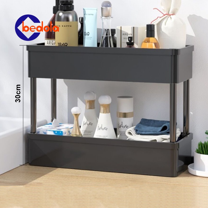 Jual LCBQ7392 Bedola square rak dapur rak skincare rak kosmetik rak 2 ...