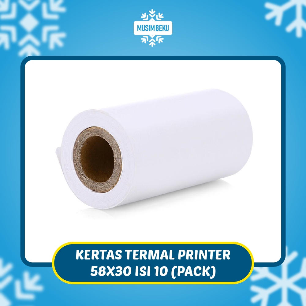 Jual Kertas Termal Thermal Kasir Printer Ukuran 58X30 Isi 10 Pcs ...