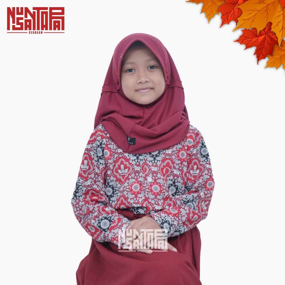 Jual Batik Sekolah SD Motif Merah Tunas Harapan | Shopee Indonesia