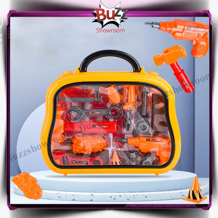 Jual Bestseller Toolbox Tools Set Toys Mainan Alat Perkakas Obeng ...