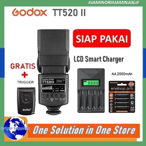 Jual Godox Tt520 Ii Camera Flash + Trigger Original | Shopee Indonesia