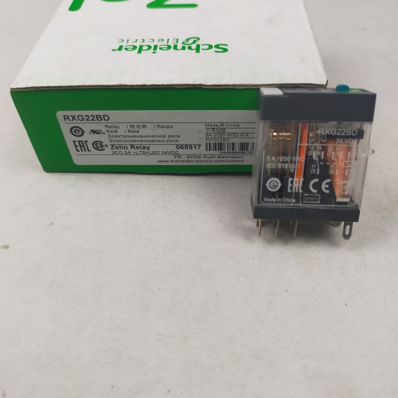 Jual Schneider RXG22BD Zelio RXG Relay 2C/O 24vdc 5A w/ LTB & LED ...