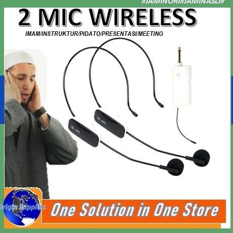 Jual Mic Microphone Imam Masjid Meeting Pidato Bm 2H Dual Headset ...