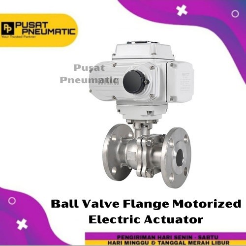 Jual 3" Motorized Electric Actuator On Off Ball Valve SS Flange JIS 10k 3 Inch | Shopee Indonesia