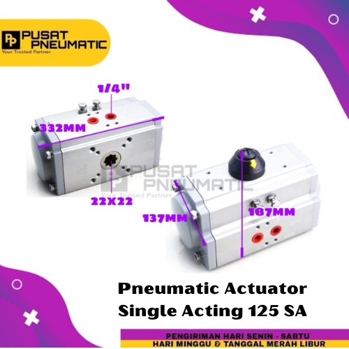 Jual Pneumatic Actuator 125 SA Single Acting SA125 | Shopee Indonesia