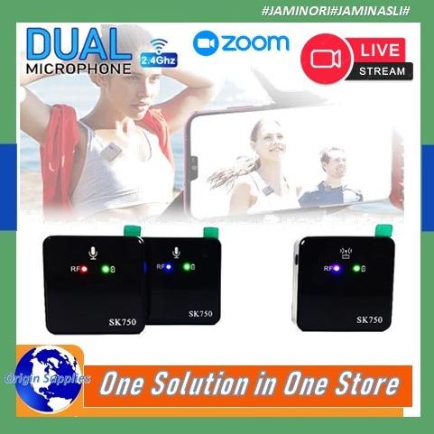 Jual Microphone Mic Clip On Wireless Dual Smartphone Hp Mic 2.4Ghz ...