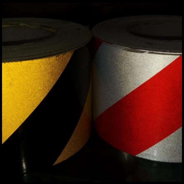 Jual TERMURAH STIKER REFLEKTIF POLICE LINE 96 MM X 1 METER SCOTLITE ...