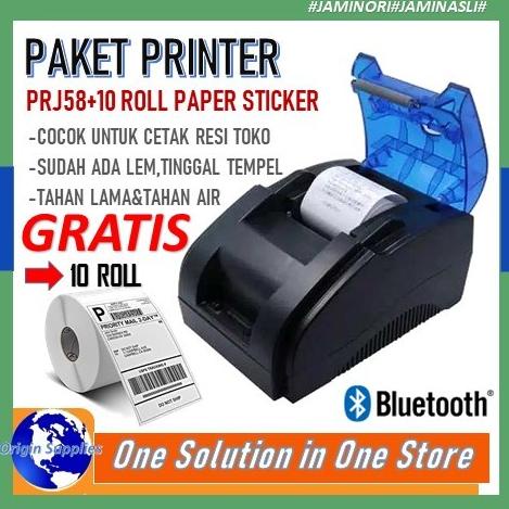 Jual Paket Printer Thermal Bluetooth + 10 Roll Kertas Sticker Original | Shopee Indonesia