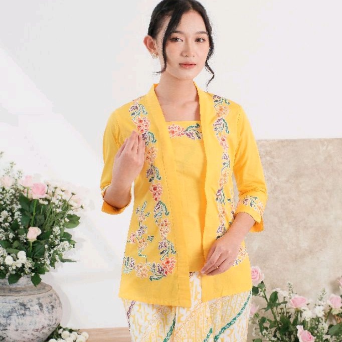 Jual Kebaya Encim Batik Lengan 7/8 bahan katun by Khalisa Batik ...