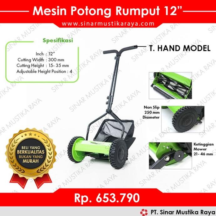 Jual Mesin Potong Rumput Dorong Manual Mower 12" Mesin Pertanian ...