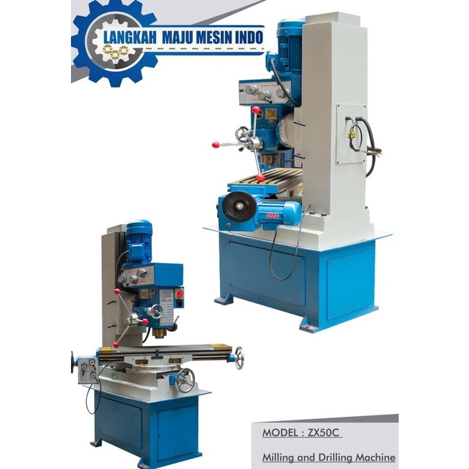 Jual Mesin Milling Drilling Bor Frais Vertikal Swivel Meja Berputar Z X ...