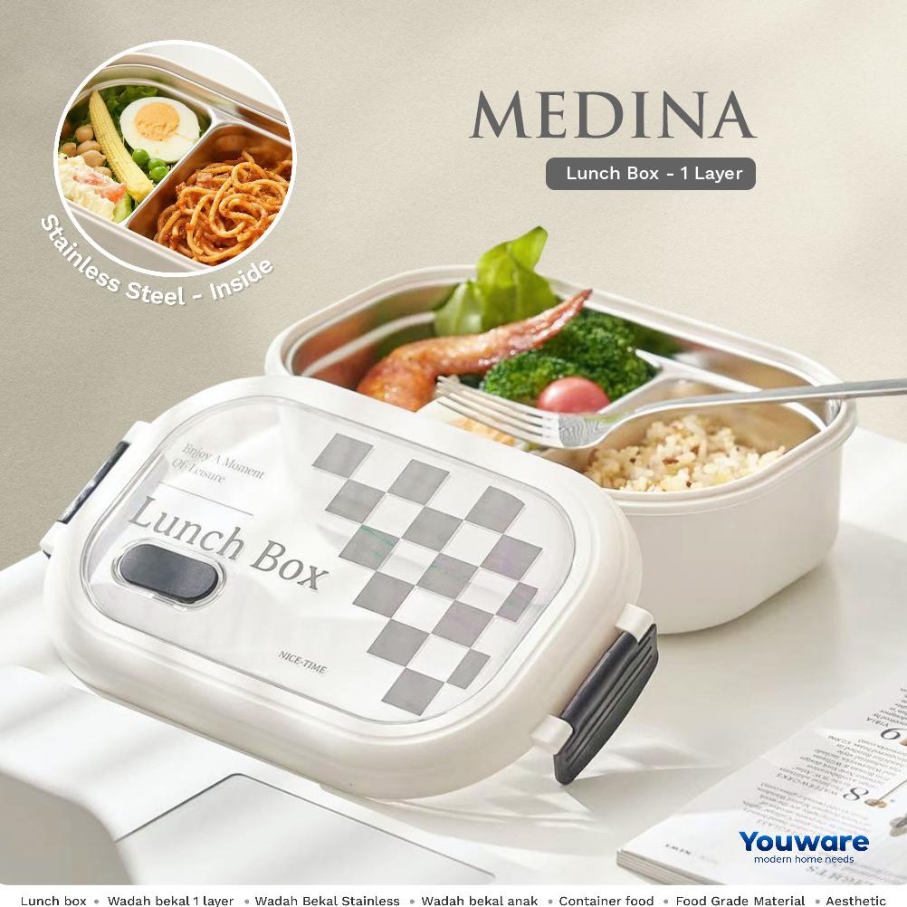 Jual New Youware - Medina Lunch Box Dengan Organizer Stainless Steel ...