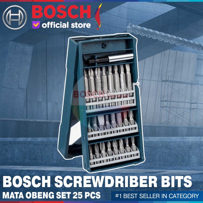 Jual Terlaris Obengku Bosch Screwdriver Bits X-Line Set 25 Pcs Mata Obeng Set Mini 25Pcs ...