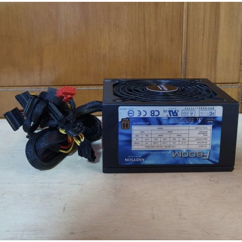 Jual PSU ANDYSON 600W 80+ BRONZE MODULAR / ANDYSON F600M | Shopee Indonesia