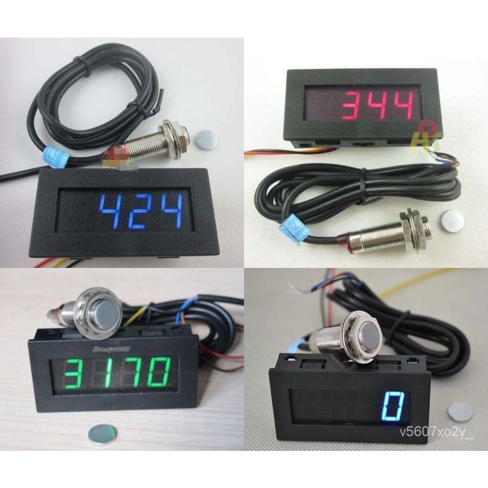 Jual &Digital Tachometer RPM Speed Meter 9999RPM LED speedometer Hall ...