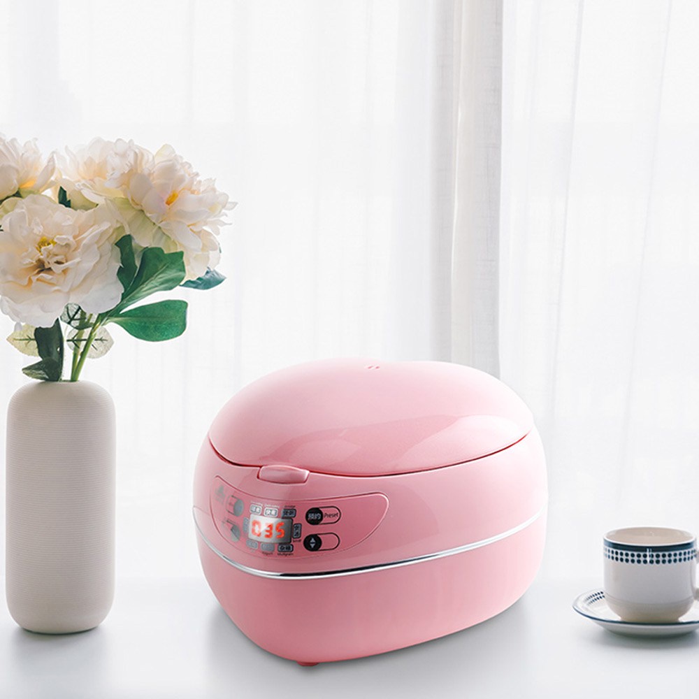 Jual Peach heart-shaped rice cooker smart mini rice cooker household ...