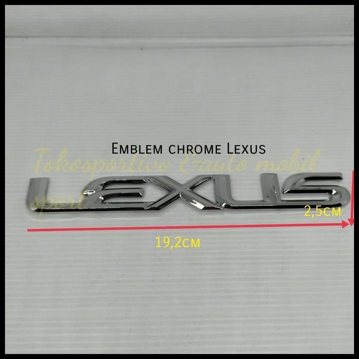 Jual TERBARU EMBLEM LOGO LAMBANG TULISAN HURUF LEXUS LEXUS CHROME ...