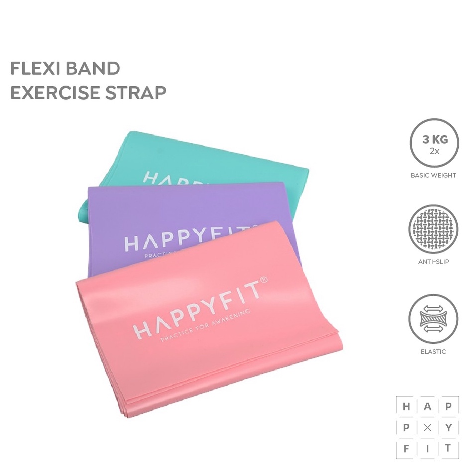 Jual 65 HAPPYFIT - Flexi Band Exercise Strap / Resistance Band Sheet ...