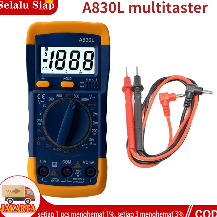 Jual ★ BCD Digital multitester multimeter avometer A830L Visero Harga ...