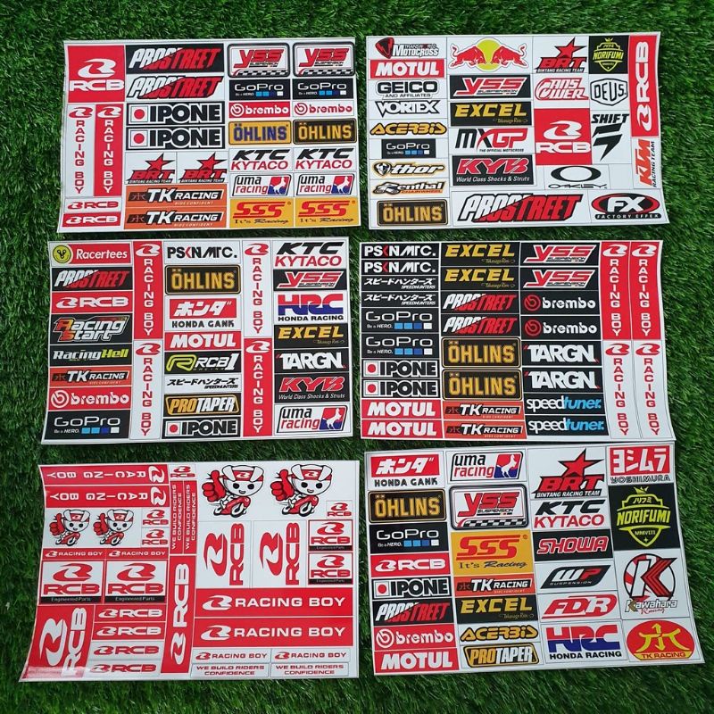 Jual Sticker Pack Racing Stiker Motor Perlembar | Shopee Indonesia