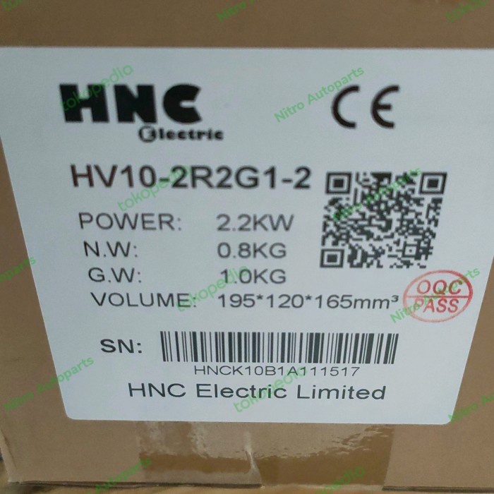 Jual Inverter Hnc Hv10 3Hp Input 1Phase 220Volt Output 3Phase 220V | Shopee Indonesia