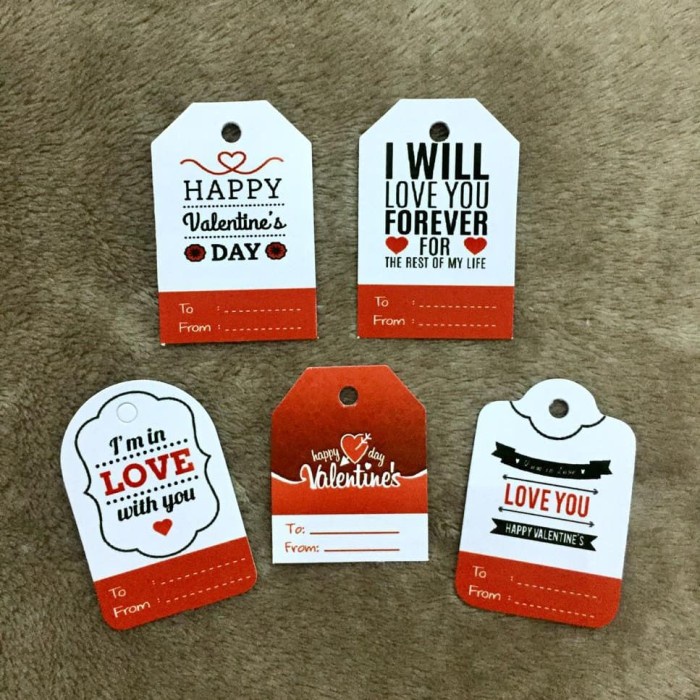 Jual Valentine Hang Tag Kartu Ucapan Kado Hadiah Parcel/Parsel | Shopee ...