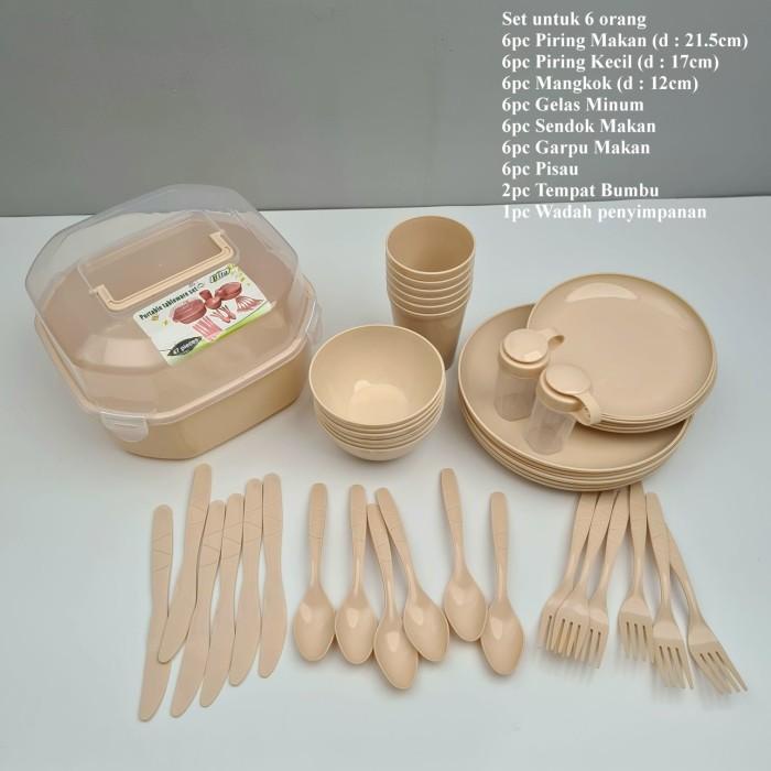 Jual Piring Makan Set - Piknik Set - Dinner Set - Peralatan Makan Set | Shopee Indonesia