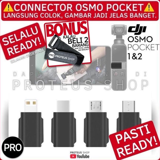Jual Connector Colokan Hp Dji Osmo Pocket Ios Iphone Usb Type C Micro ...