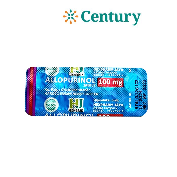 Jual ALLUPURINOL HJ 100MG 1 STRIP ISI 10 TABLET / ASAM URAT | Shopee Indonesia