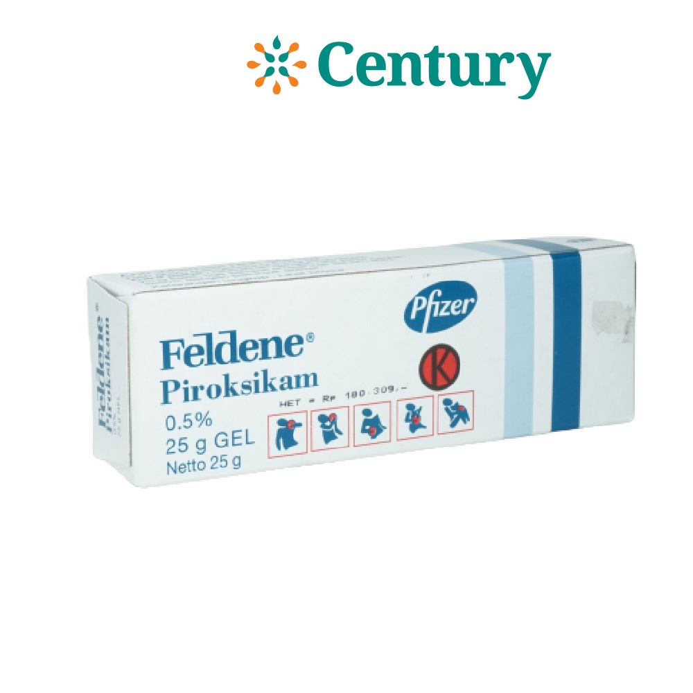 Jual FELDENE 0.5% GEL 25GR / PIROXICAM 0.5% / ANTI INFLAMASI / NYERI ...