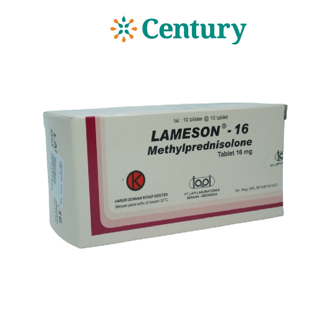 Jual LAMESON 16 MG 1 STRIP 10 TABLET/METHYLPREDNISOLONE/ANTI RADANG ...