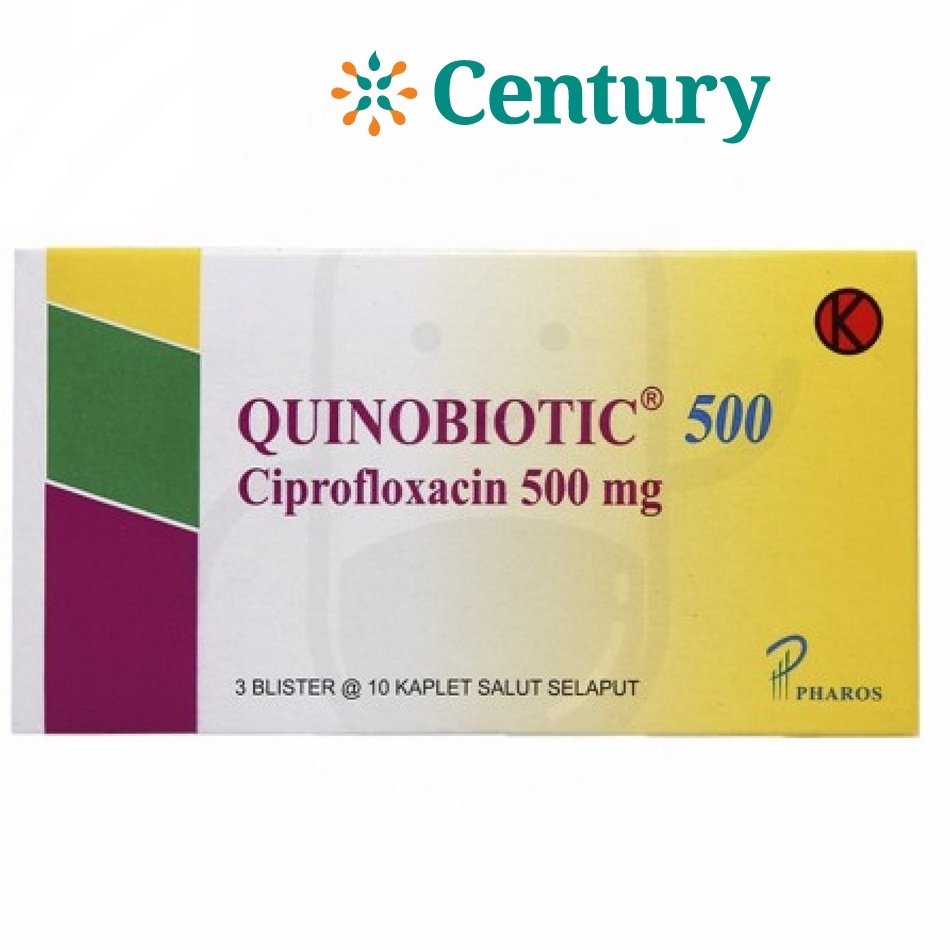 Jual QUINOBIOTIC 500 MG 1 STRIP ISI 10 TABLET / CIPROFLOXACIN ...
