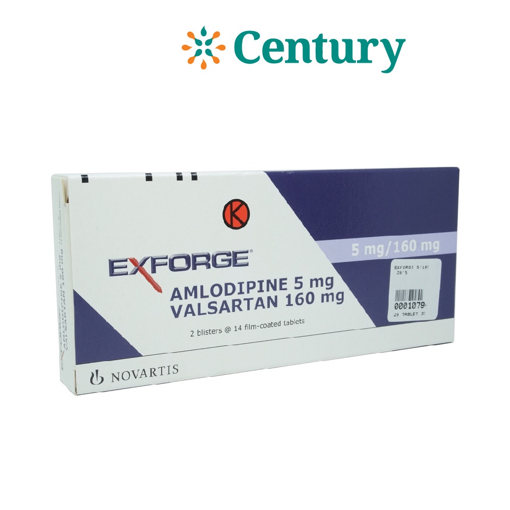 Jual EXFORGE 5/160MG 1 STRIP 14 TABLET / AMLODIPINE / VALSARTAN / OBAT ...