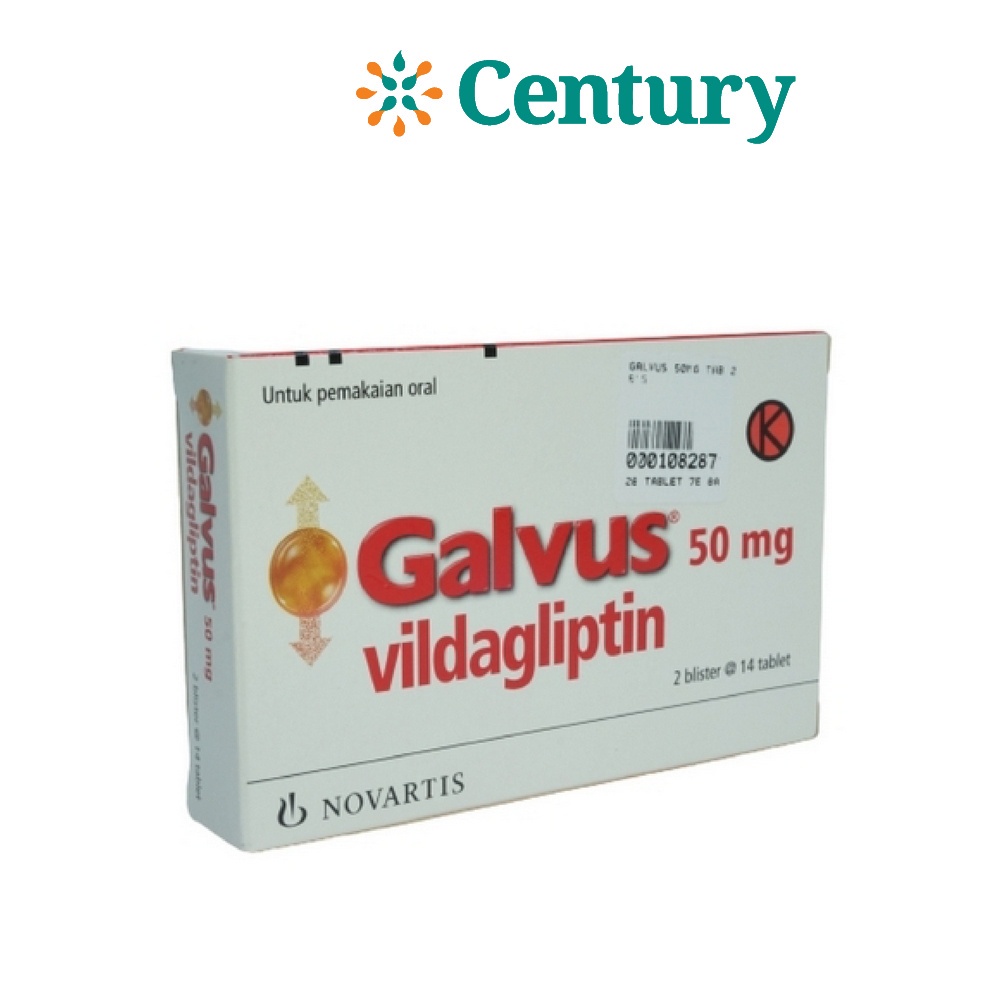 Jual GALVUS 50MG 1 STRIP 14 TABLET / VILDAGLIPTIN / DIABETES | Shopee ...
