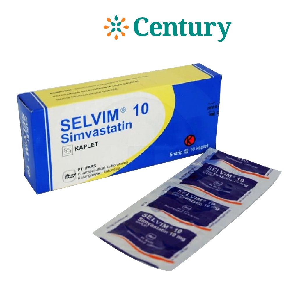 Jual SELVIM 10 MG 1 STRIP ISI 10 TAB / SIMVASTATIN / OBAT KOLESTEROL ...