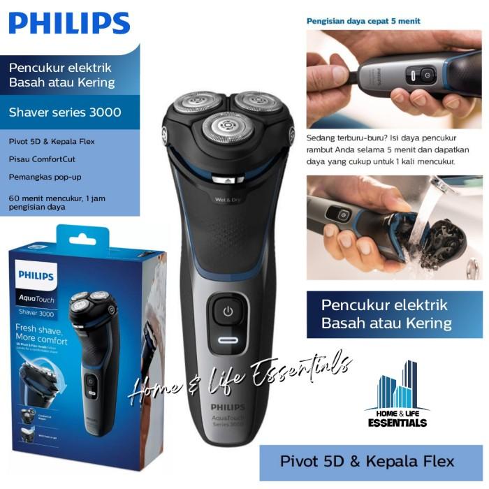 Jual Philips Aquatouch Shaver 3Hd 3100 Series S3122 Cukuran Jenggot ...