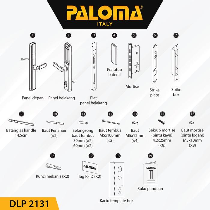 Jual Paloma Digital Lock Smart Home Kunci Pintu Door Handle Pintar Dlp 21 | Shopee Indonesia