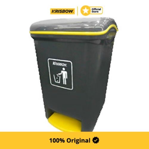 Jual Krisw Dust Bin Tempat Sampah Outdoor Pedal 8 Ltr - Abu-Abu ...