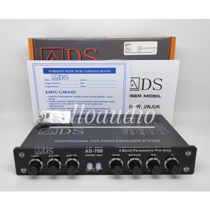 Jual NEW SERIES PRE AMP PARAMETRIK ADS AD-700 MOBIL AD 700 ORIGINAL ...